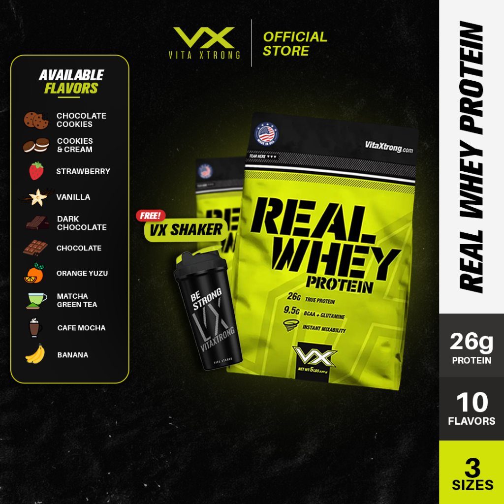 Vitaxtrong Real Whey Protein (2lbs/5lbs/10lbs) | High Protein For ...