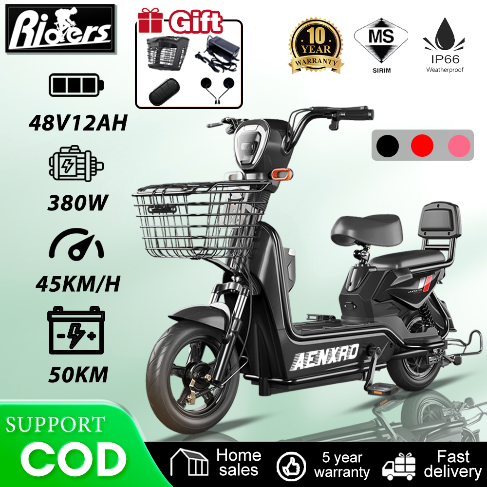 [48V12AH380W]Ebike Riders New Electric bike Adult Murah 2 seat Basikal ...