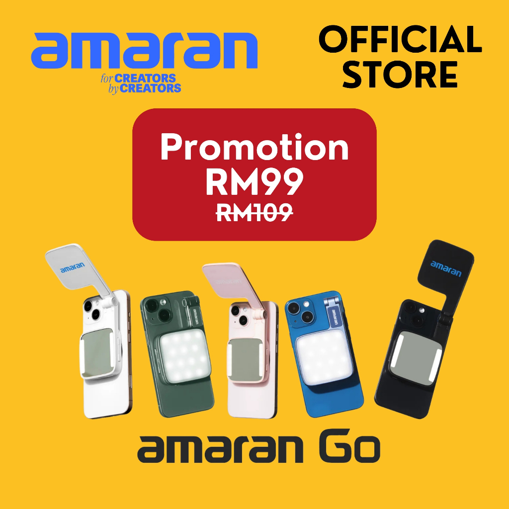 amaran Go - Mini Phone & Monitor Light [Selfie & Video Call Light ...