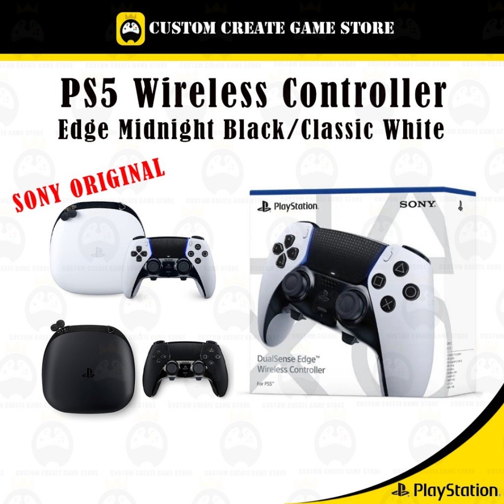 P5 Dualsense Edge Midnight Black Classic White | PS5 Wireless ...