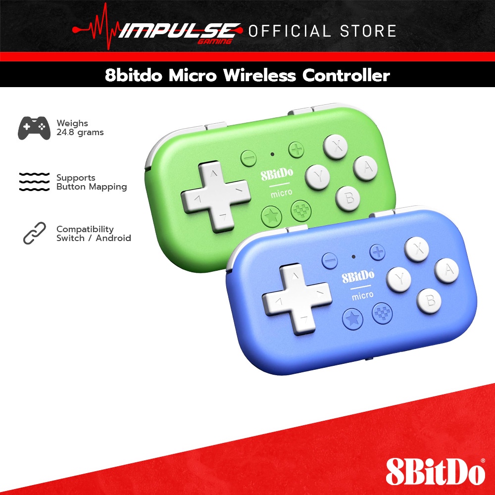 8BitDo Micro Bluetooth Gamepad - Blue, Green (for Nintendo Switch ...