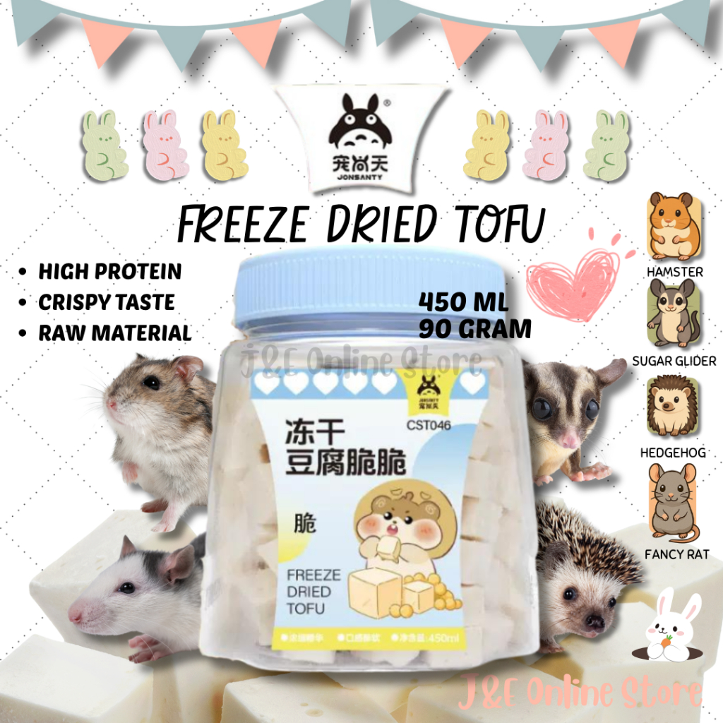 Jonsanty Freeze Dried Tofu 90g (Hamster, Sugar Glider, Hedgehog, Fancy Rat) | Shopee Malaysia