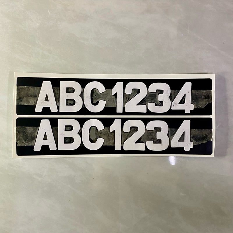 NOMBOR NUMBER NO PLATE DEPAN UNIVERSAL & STICKER MUDGUARD (25CM x 5CM ...