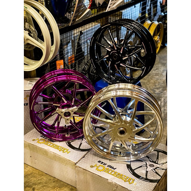 HYPERTECH PRO-RX8 CNC WHEEL BLACK / SILVER / PURPLE / BLUE NVX155 ...