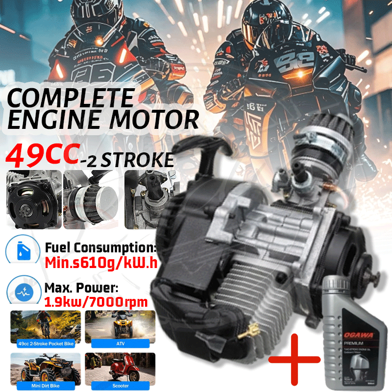 Pocket Bike Engine 2 stroke engine 49cc motorcycle mini bike 49cc enjin ...