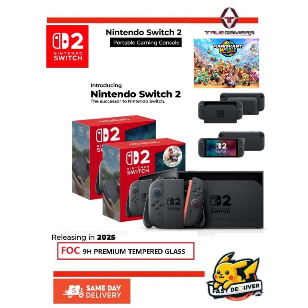 Nintendo Switch 2 NS2 Console 2025 Model(1Year Nintendo Official ...