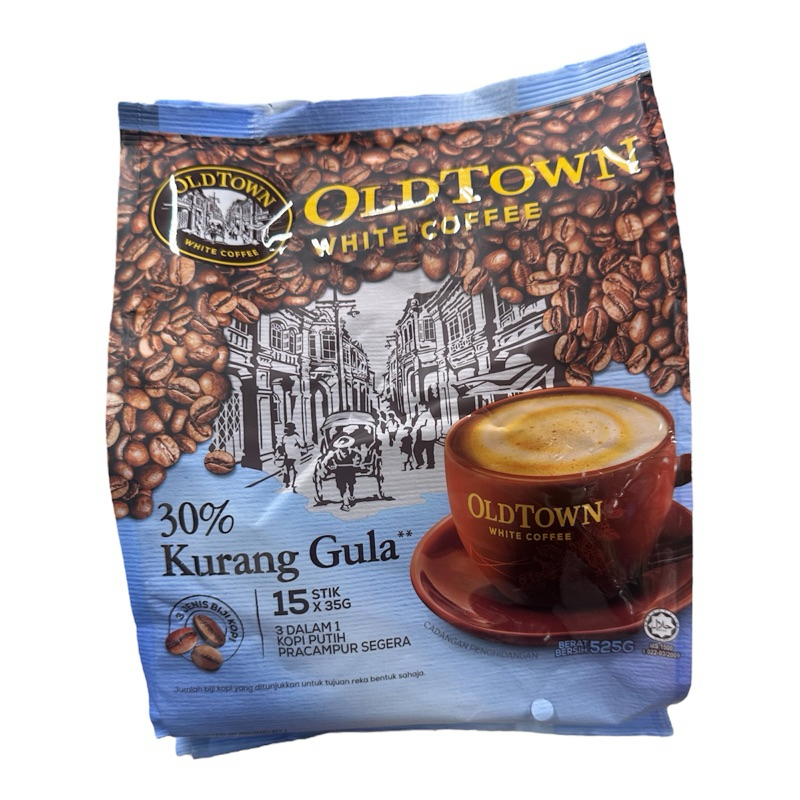 OLDTOWN White Coffee 3-in-1 Kurang Gula 30% - Kopi Putih Sedap Kurang ...