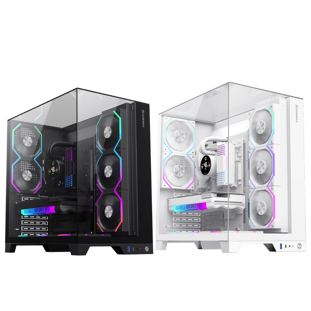 GameMax Infinity Pro Casing ATX Dual Chamber Tempered Glass ARGB Fan ...