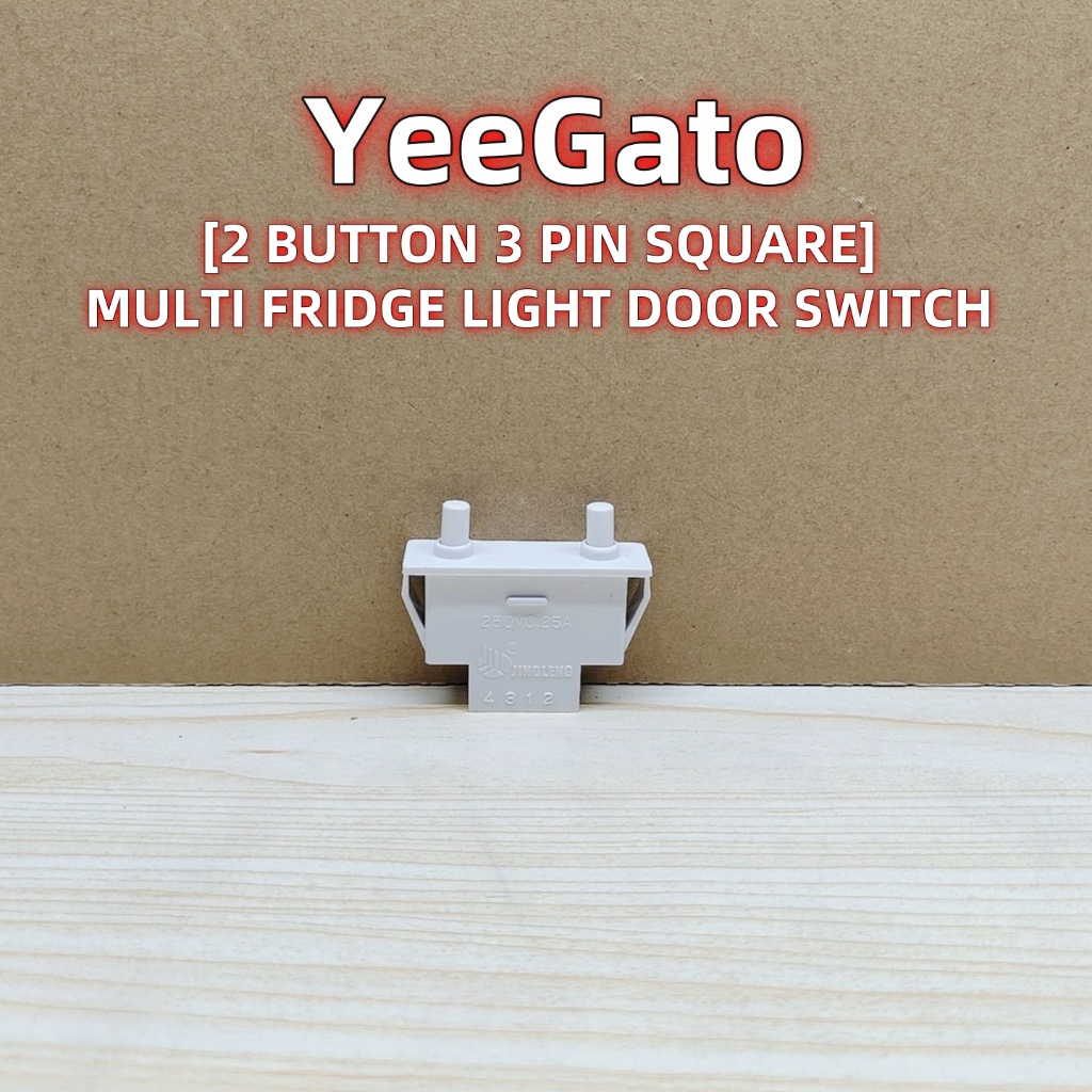 [2 BUTTON 3 PIN SQUARE] MULTI FRIDGE LIGHT DOOR SWITCH BUTTON AUTOMATIC ...
