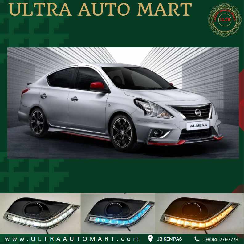 Nissan Almera DRL Foglamp Foglight Spotlight Daytime Running Light 2015 ...