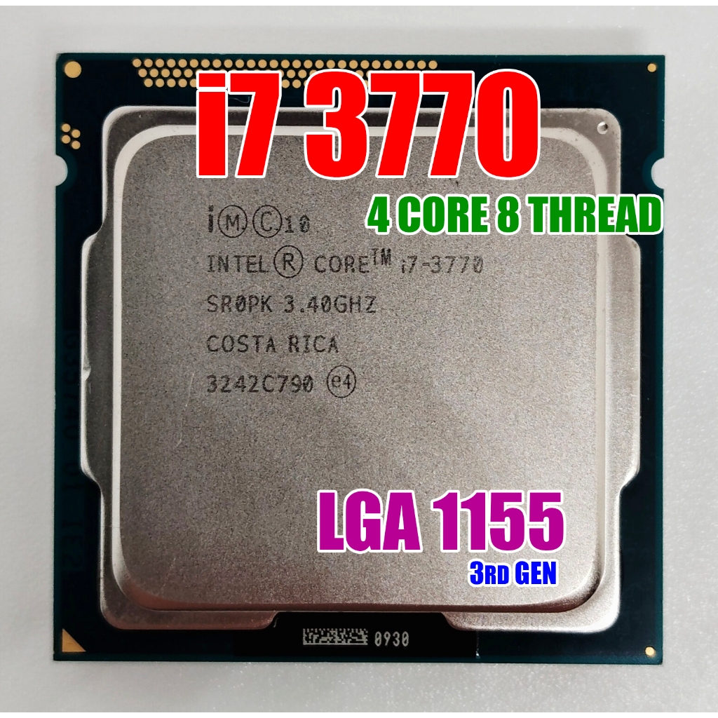 Used Intel® Core™ i7-3770 Processor / LGA1155 / 4 Core 8 Thread / 3.40 ...