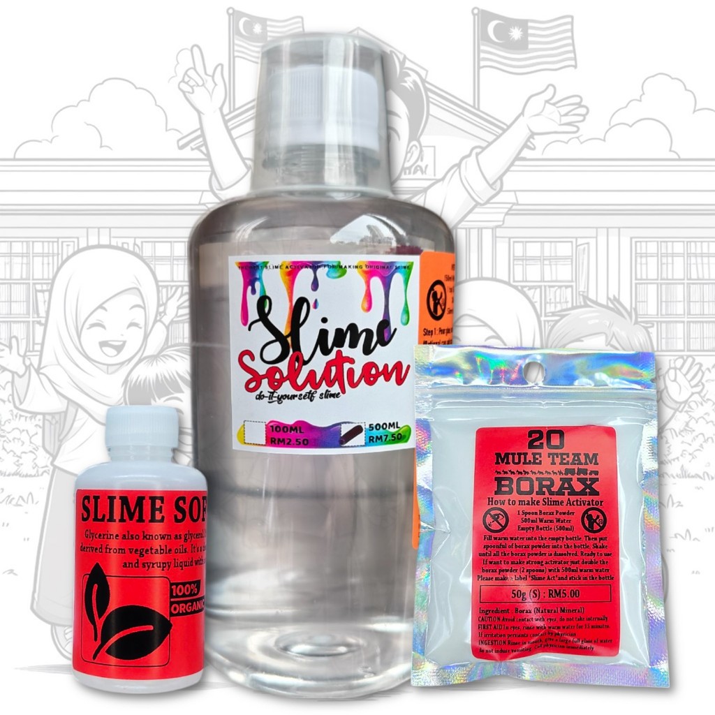 SLIME SOLUTION / SLIME ACTIVATOR 500ML - SOLUTION FOR MAKING SLIME ...
