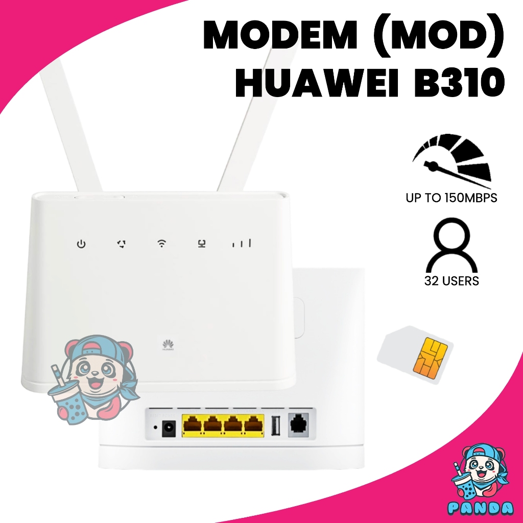 MOD HUAWEI B310 B315 WiFi SIM Card Router Modem Modified Bypass Hotspot 4G LTE Unlimited Data ...
