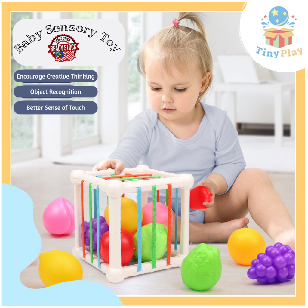 TinyPlay Baby friendly Toy Shape Sorting Cube | Motor Skill Touch Grasp ...