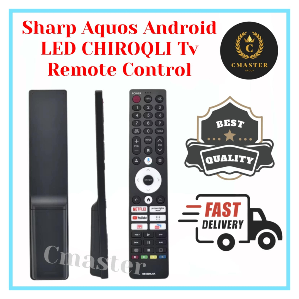 Sharp Aquos Android LED CHIROQLI TV Remote Control GB422WJSA 4T-C42FK1X ...