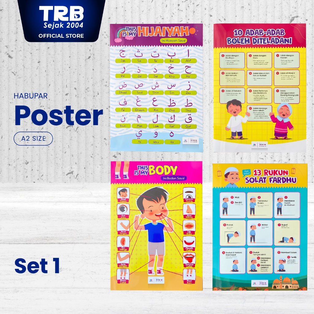 Poster Prasekolah | Tadika | Taska | KOLEKSI 8-IN-1 - ABC | 123 | SHAPE ...