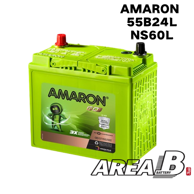 55B24L | NS60LS / LST ] Amaron Go | Car Battery Bateri Kereta | Waja ...