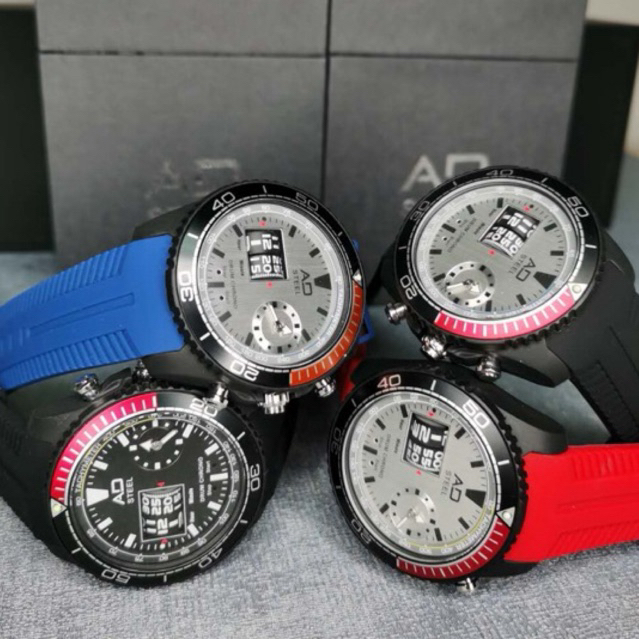 Original AD STEEL Men Watch Analog/ Drum Roller & silicon strap watch ...