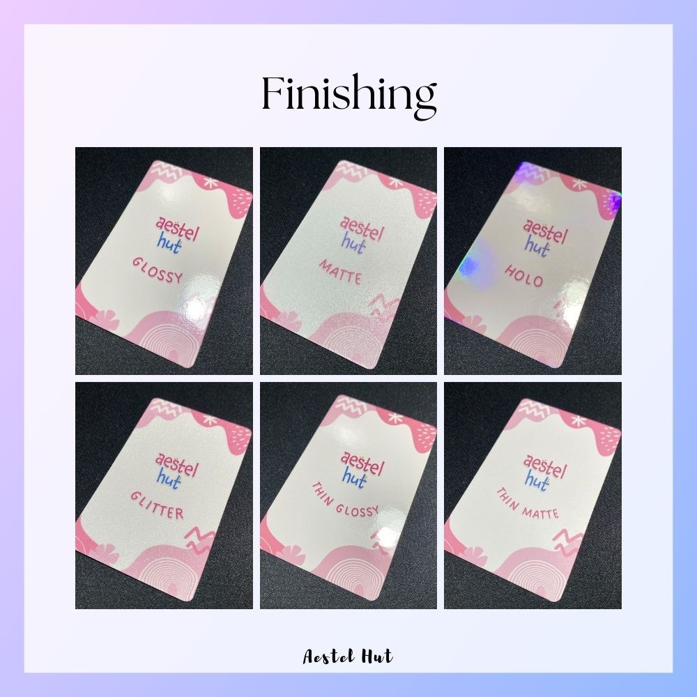 Aestel Hut | All Finishing Samples (Glossy, Matte, Thin Glossy, Thin ...