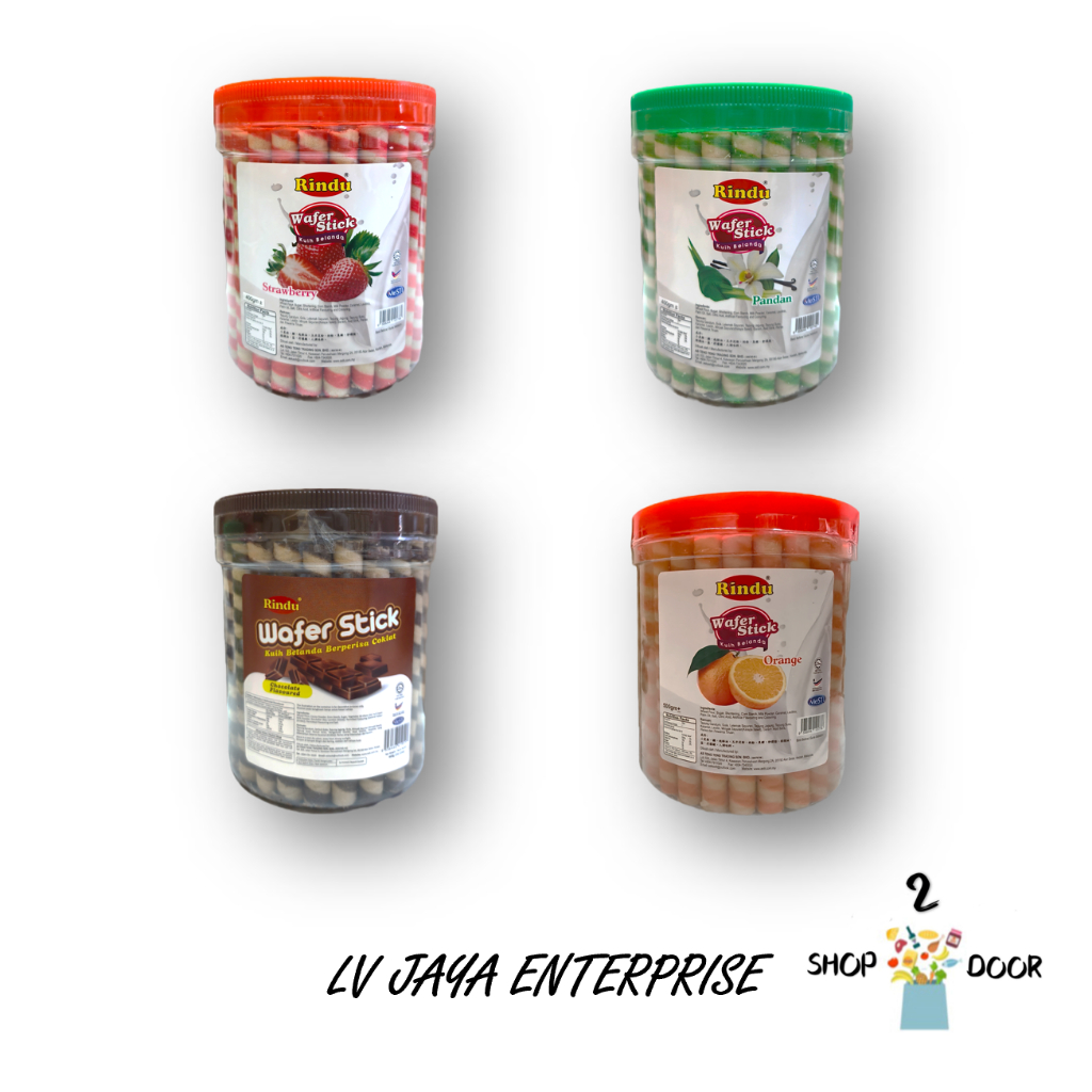 Rindu Wafer Stick Kuih Belanda 400gm [ Strawberry / Pandan / Chocolate ...