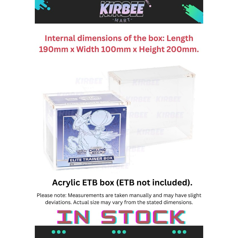 premium magnetic acrylic display case for pokemon booster box/ ETB ...