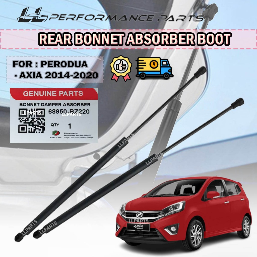 Perodua Axia 2014-2022 No Bracket / Got Bracket Rear Bonnet Absorber ...