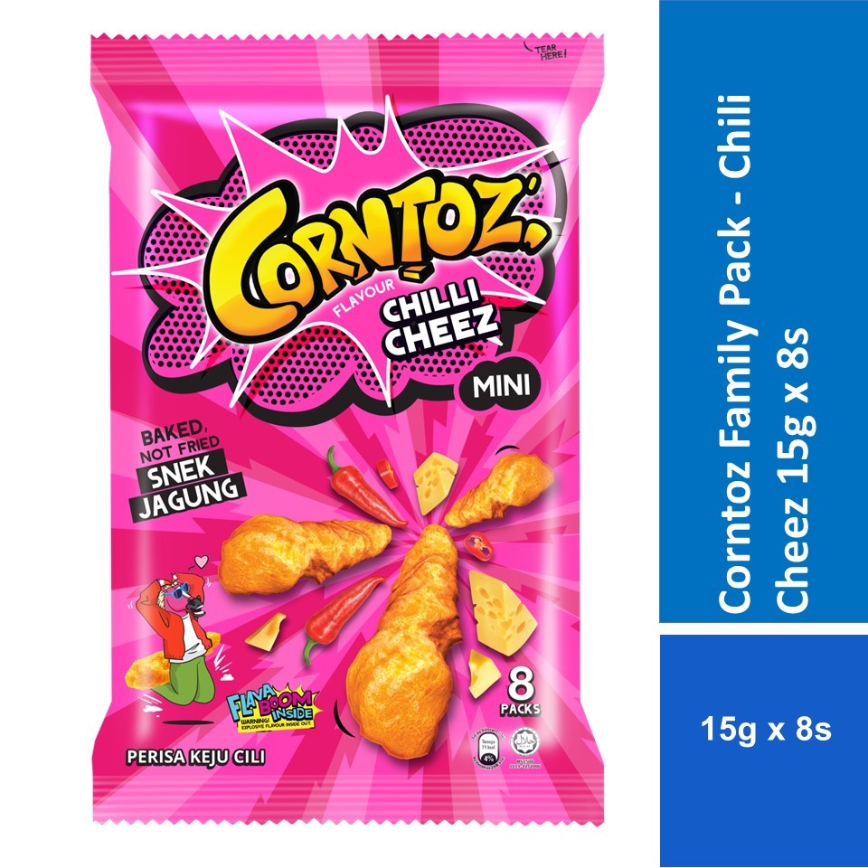 Corntoz Family Pack - Chili Cheez 15g x 8s | Shopee Malaysia