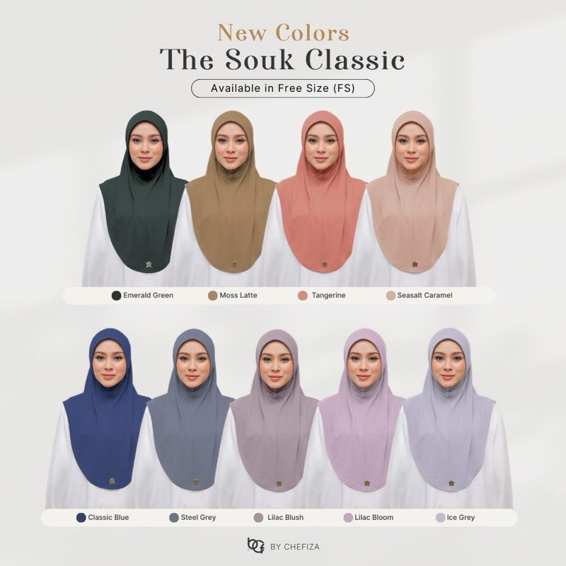 (FREE SIZE) TUDUNG BYCHEFIZA TUDUNG SOUK BCF TUDUNG BCF BESTIE EDITION ...