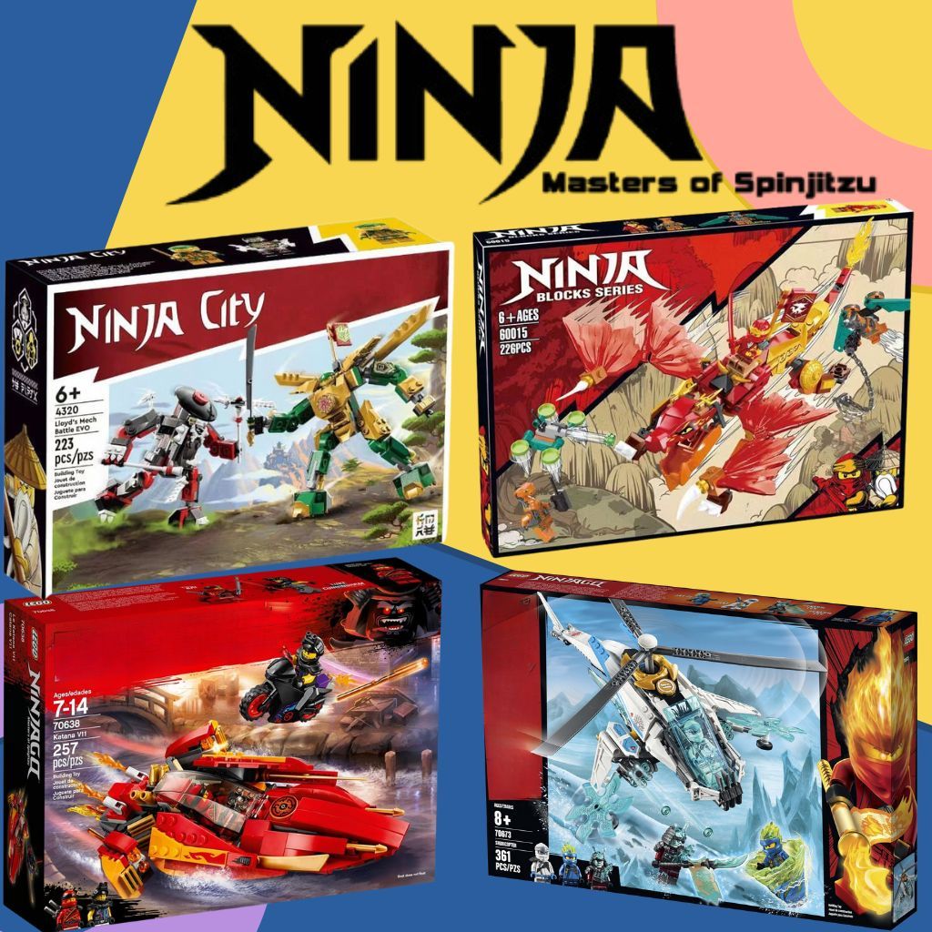 NINJA Lloyd's Mech Battle EVO 71781/ShuriCopter 70673/Katana V11 70638 ...