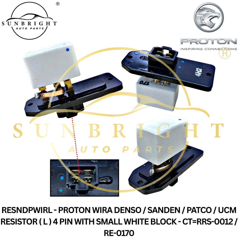 PROTON WIRA DENSO / SANDEN / PATCO / UCM RESISTOR ( L ) 4 PIN WITH ...