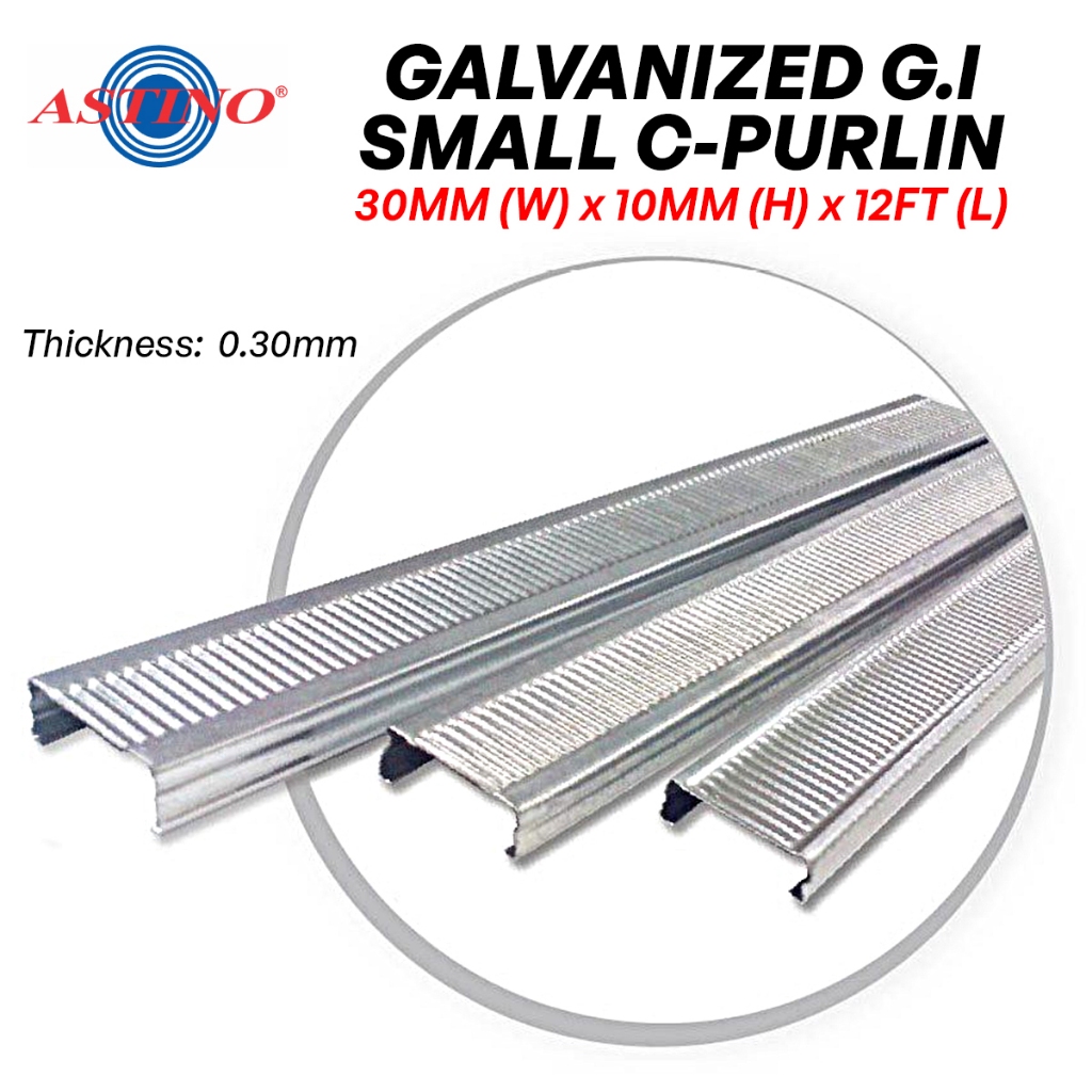 [Kuala Lumpur & Klang Valley Only] Astino Galvanized G.I Small C-Purlin ...