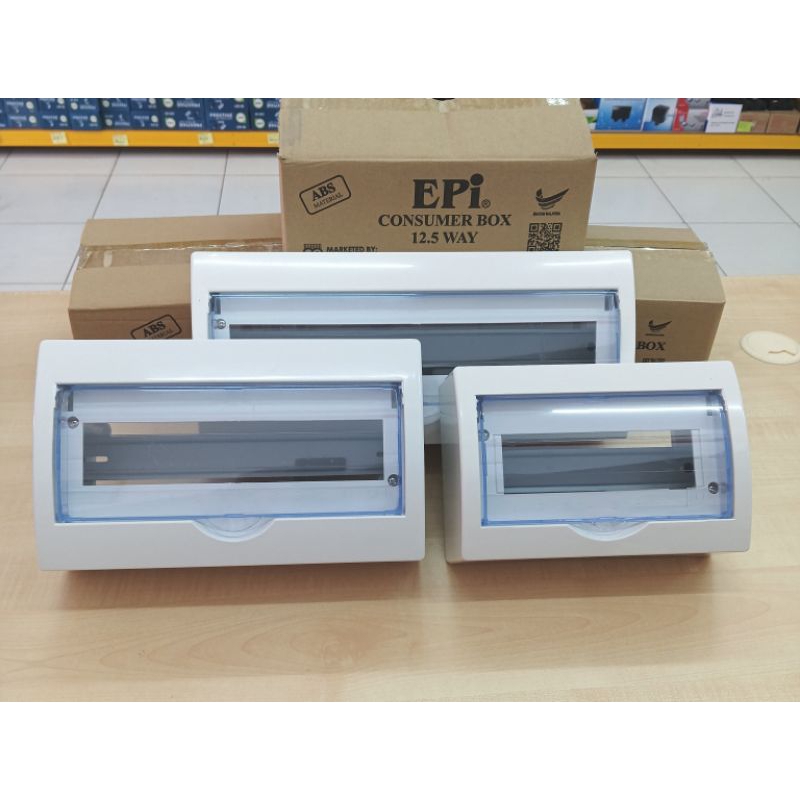 EPI PVC DB BOX MCB BOX CONSUMER BOX 8.5 WAY 12.5 WAY 18.5 WAY | Shopee ...