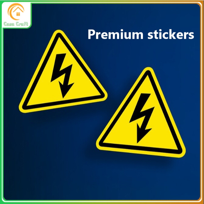 Pelekat Amaran Renjatan Elektrik Warning Stickers Danger Electric Shock ...
