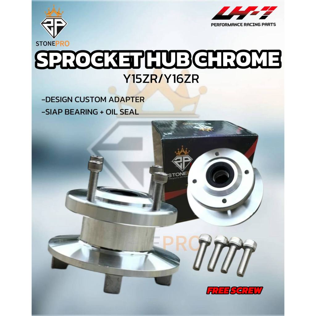 [FREE SCREW HUB 4 BIJI] S1M CNC SPROCKET HUB AND STONEPRO Y15ZR/Y16ZR ...