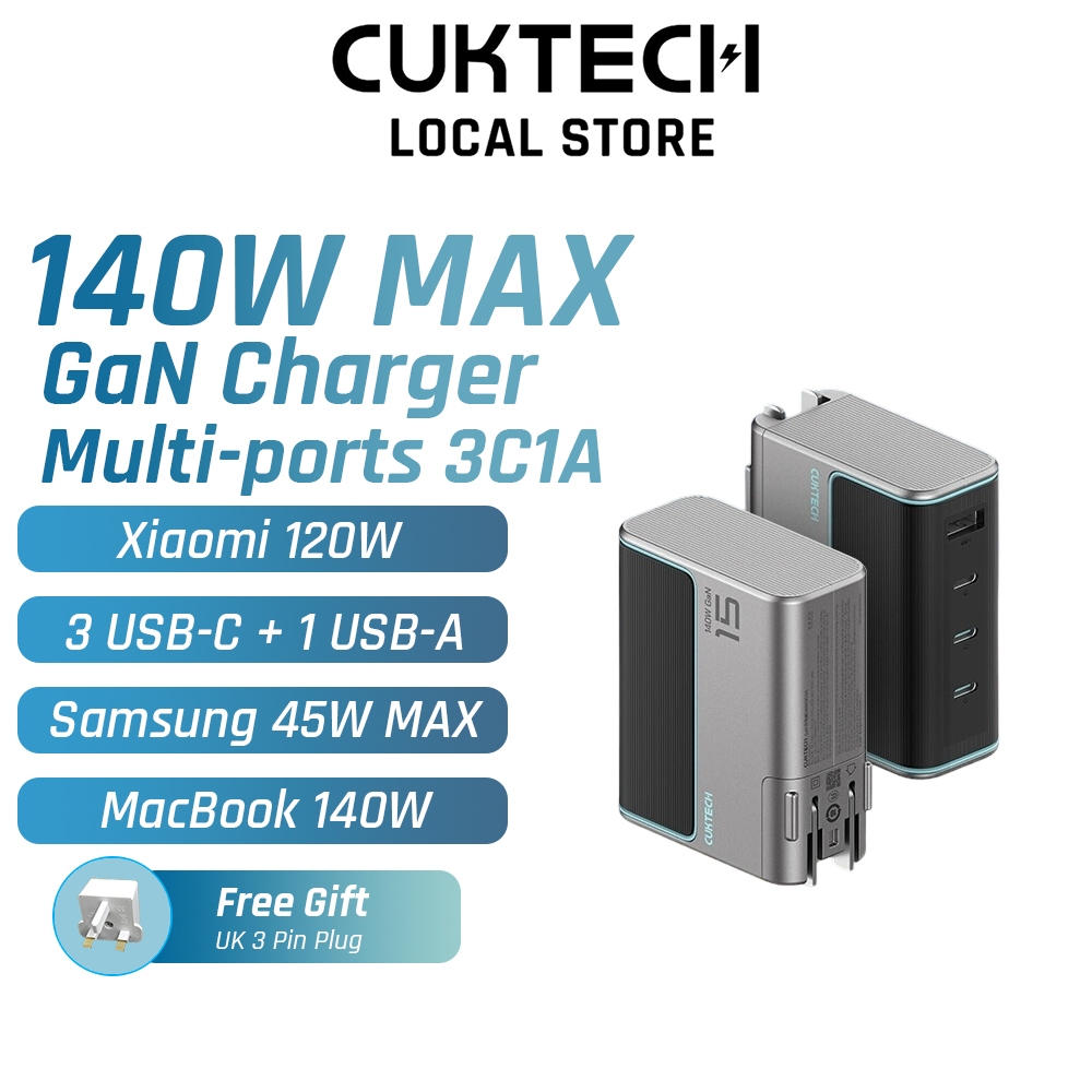 CUKTECH 15 Multi-ports GaN Charger 140W (3C1A) Support Xiaomi 120W Charger Samsung PPS 45W ...