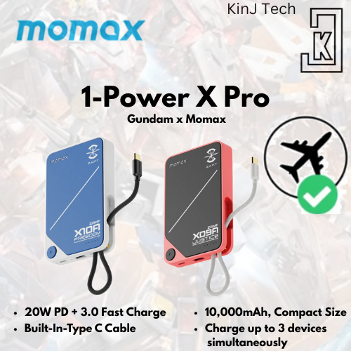 Momax 1-Power X Power Bank 10000mAh With Built-in USB-C Cable - Limited ...