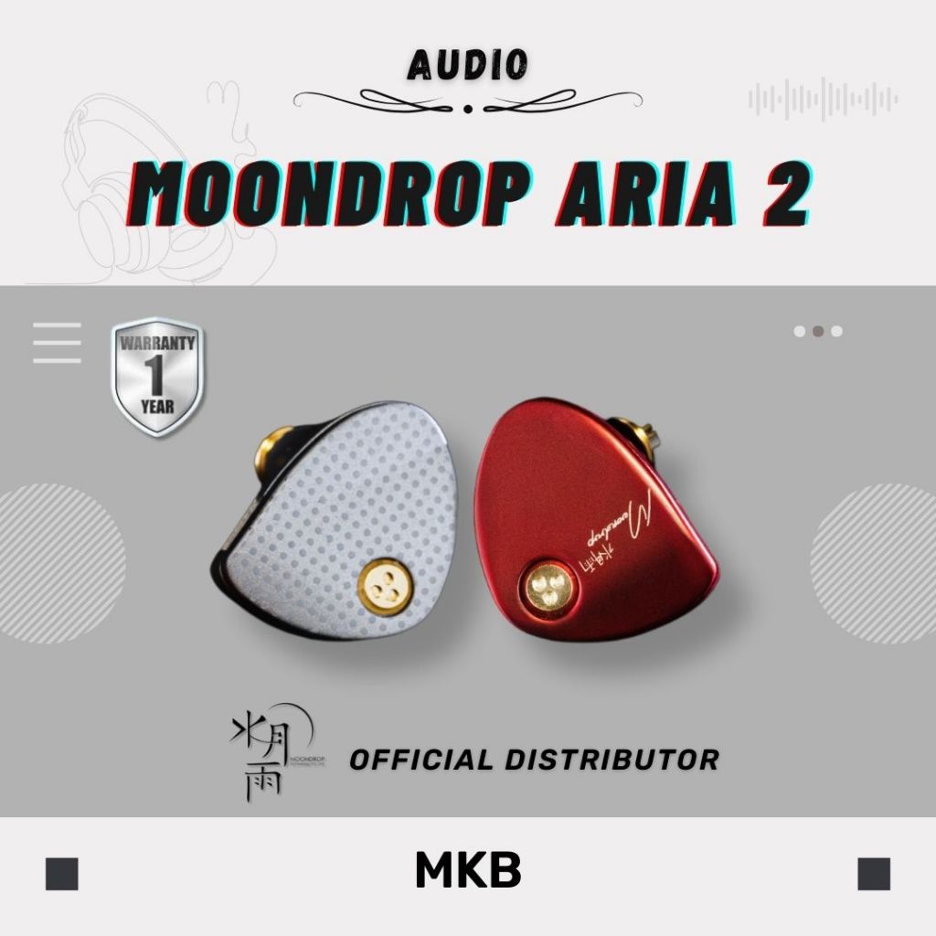 Moondrop ARIA 2 Patented Dynamic Driver Full-Field Hi-Fi IEM Ceramic ...