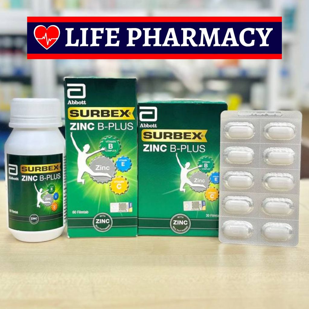 [HALAL & KKM APPROVED] Abbot Surbex Zinc B-Plus With Zinc 10 tab/30 tab ...