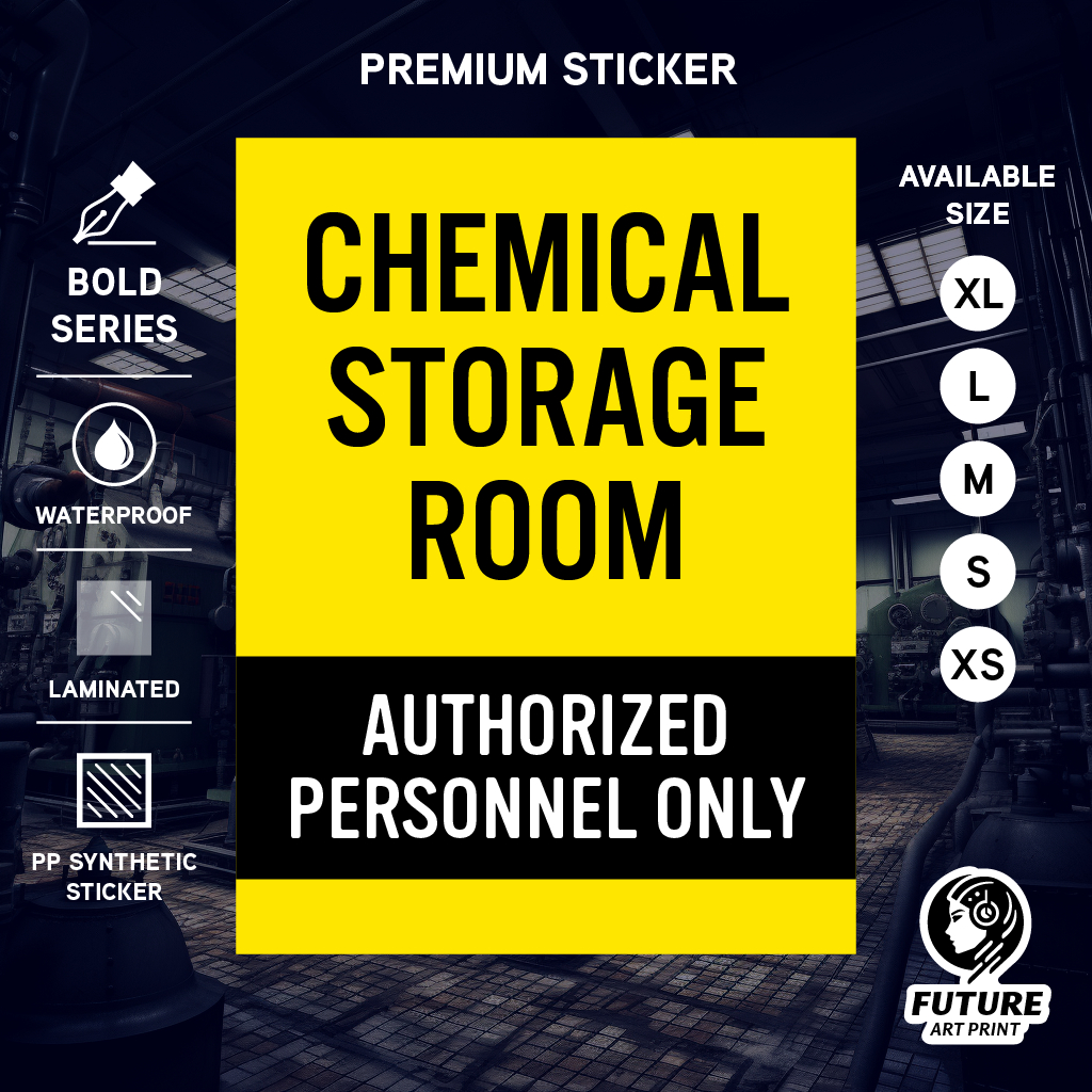 Chemical Storage Room. Safety Hazard. Authorized Personnel Only. No ...