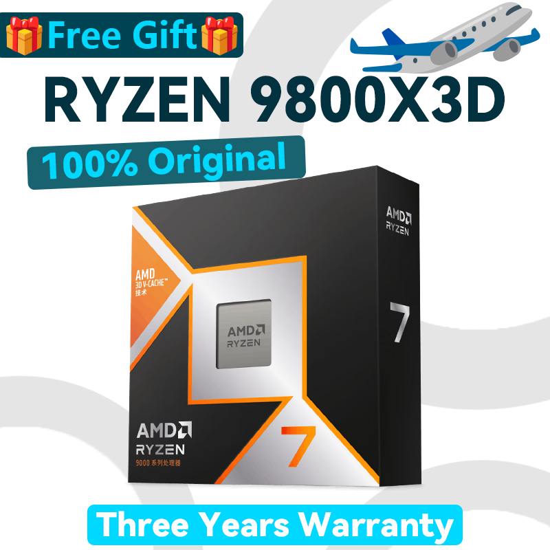 Amd Ryzen 7 9800X3D CPU 4.7GHz up to 5.2GHz, 8 Cores 16 Threads, 104MB ...