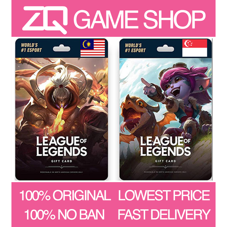 Malaysia Singapore PC LOL RP Riot Point Card [Instant] | Shopee Malaysia