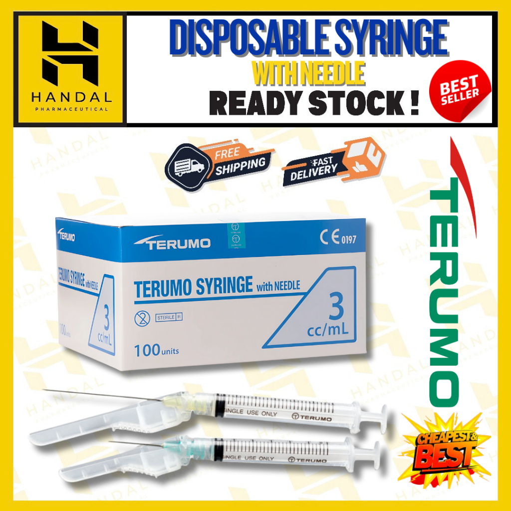 Terumo Syringe Luer Slip/Lock With Needle/ Picagari Dengan Jarum, 1ml, 3ml, 5ml, 10ml | Shopee ...
