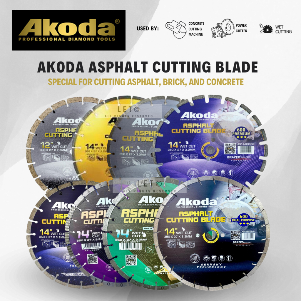 AKODA ASPHALT ROAD CUTTING BLADE (12"-14") - SPECIAL FOR CUTTING ...