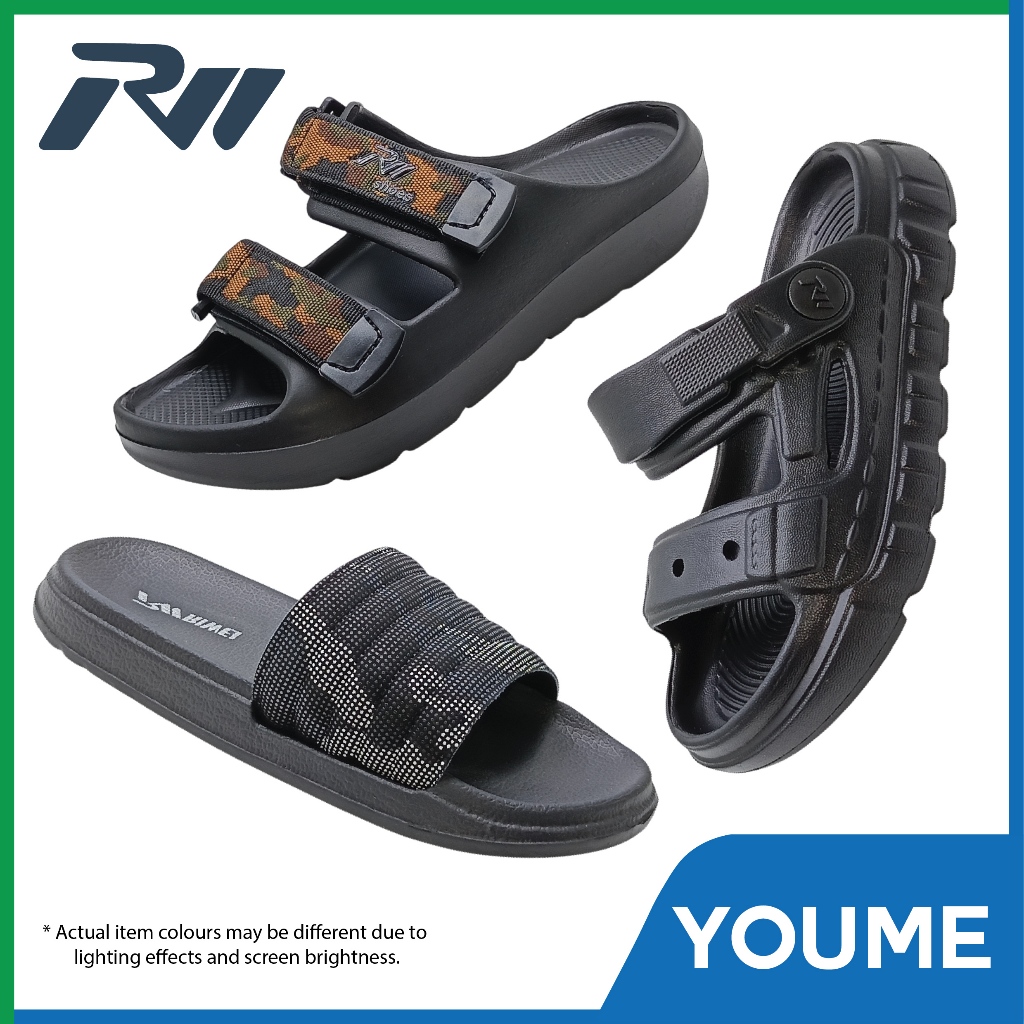 RIWEI RW-37103-277-769 Kids Slides Double Straps Ultralight Soft Army ...