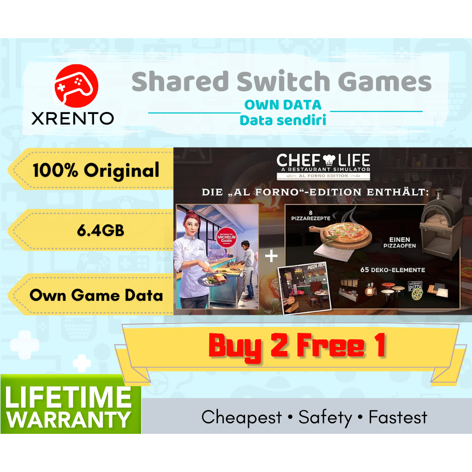 ⚡Buy 2 Free 1⚡Nintendo Switch Games Chef Life - A Restaurant Simulator ...