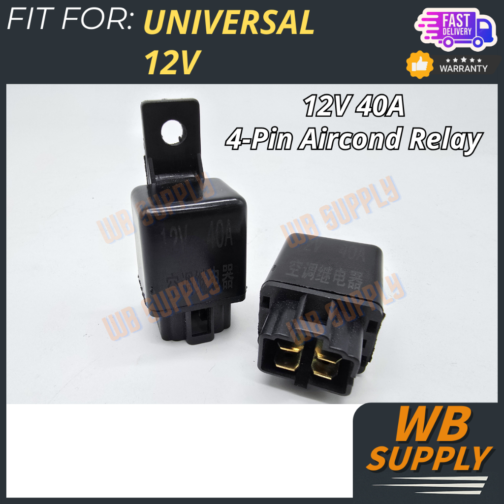 UNIVERSAL 4-Pin Aircond / Fan Fuse Relay (12V 40A) – PROTON PERODUA ...