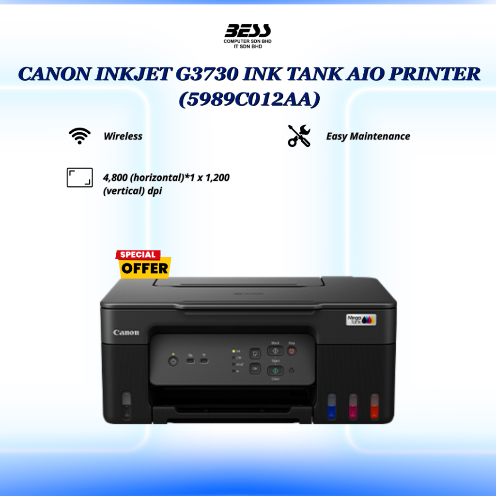 CANON INKJET G3730 INK TANK AIO PRINTER | Shopee Malaysia
