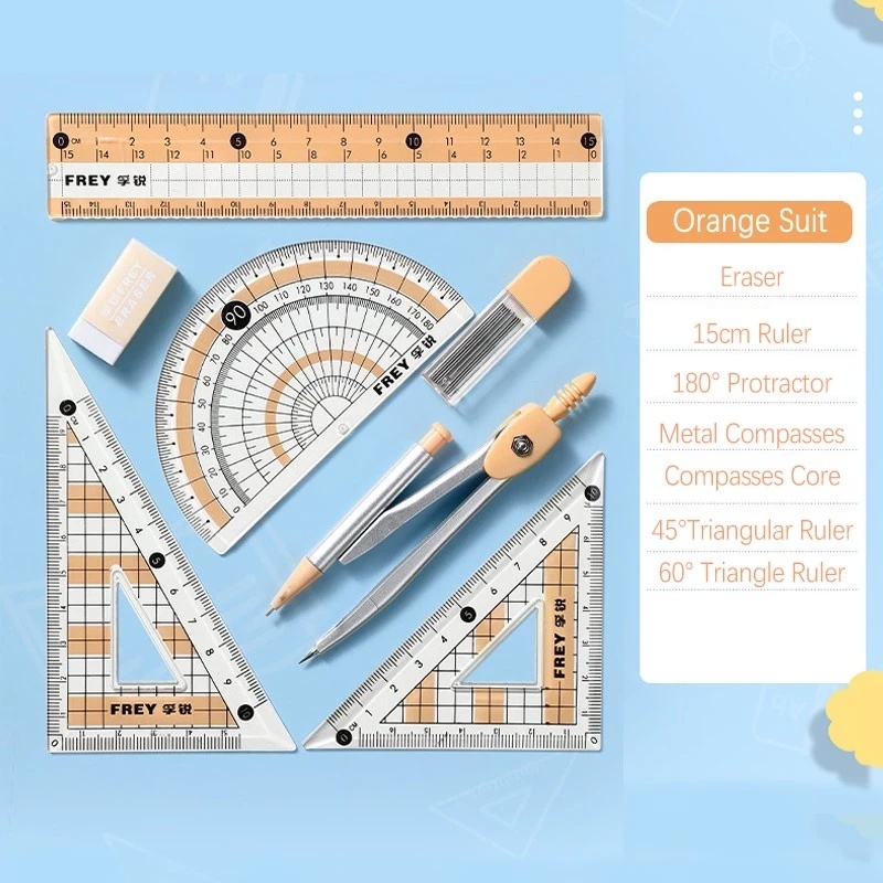 Compass Set Ruler Set Protractor Straightedge Set Square Specially ...