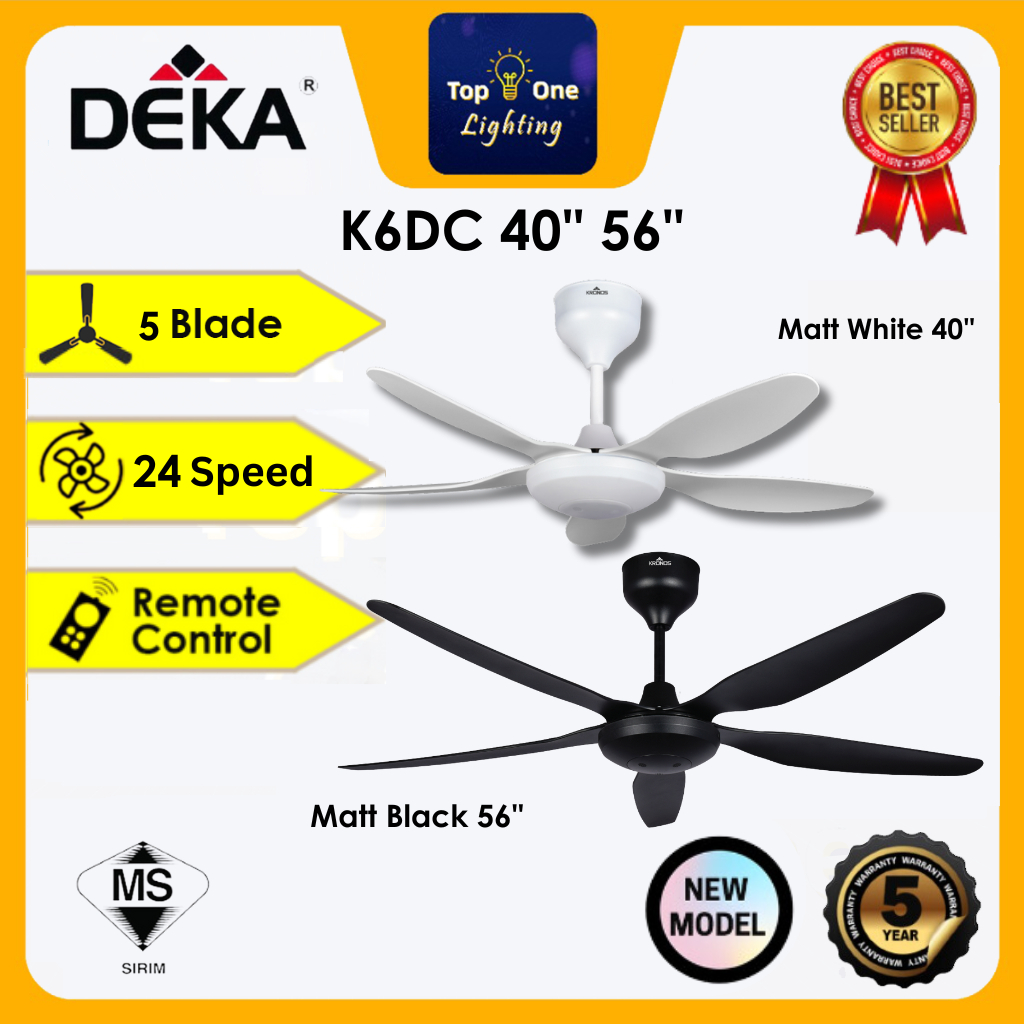 🔥FREE SHIPPING🔥 DEKA KRONOS - K6DC 56" 40" 5 Blades 24 Speed Remote ...