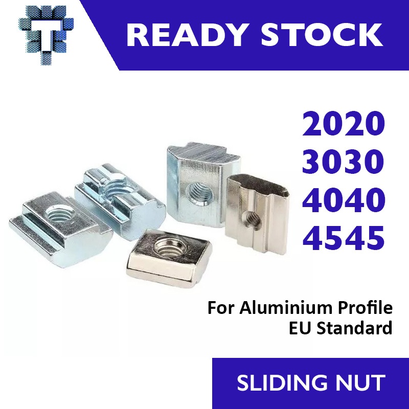 T Sliding Nuts T Slot Nuts T Block Square Nuts For Aluminum Profile Extrusion 2020 3030 4040 ...